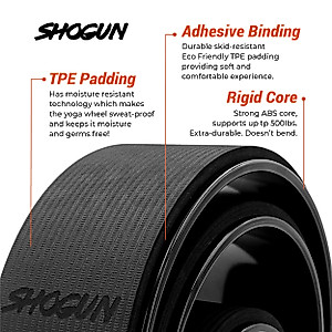 Shogun Yoga Wheel Roller for Back Pain Relief - Back Roller Wheel Stretching Device for Back Pain Relief - Back Cracking Wheel Perfect for Spine Stretching, Improved Flexibility & Mobility