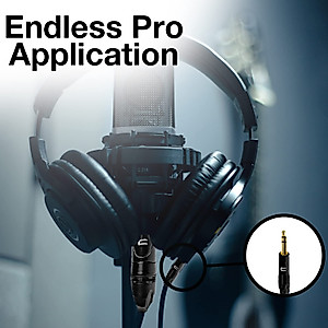 COLUBER CABLE Right Angle 1/4" TRS to 3.5 TRS Male - 5 Feet - Black - Pro 3-Pin Microphone Connector for Powered Speakers, Audio Interface or Mixer for Live Performance & Recording