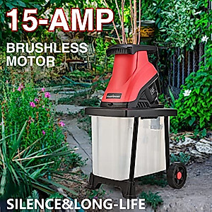 PowerSmart 15-Amp Electric Garden Chipper/Shredder with Safety Locking Knob