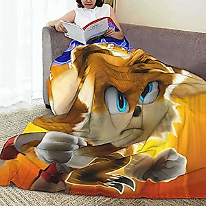 Annkoifu 40"X50" 3D Printing Throw Blanket Cartoon Personalized Print Blanket Cozy Soft Blanket Provide Warm