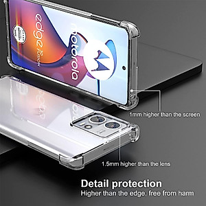 SHYXGLON Clear Ultra Thin Transparent Slim Cover for Motorola Moto ThinkPhone 5G, Soft TPU Flexible Bumper Shockproof Phone Case with Airbag Protection