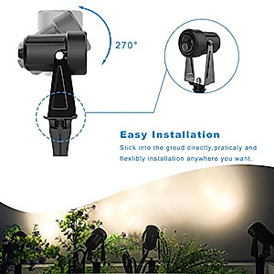 GLOBELIT Spot Lights Outdoor 27V Low Voltage Landscape Lighting Kit with Transformer IP65 Waterproof Garden Lights Outdoor Lights Lighting for Yard House Walkway Driveway Pool Patio 8 Pack