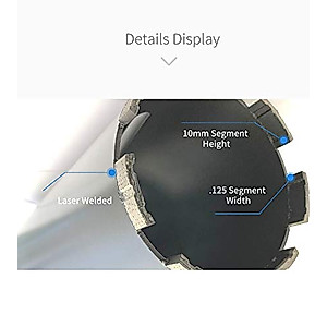 VORTEX DIAMOND WPDB 2 inch Dry Drill Core Bits with Diamond Aligned Segment for Brick Concrete Masonry 5/8 in -11 Threaded (2 in ), Black