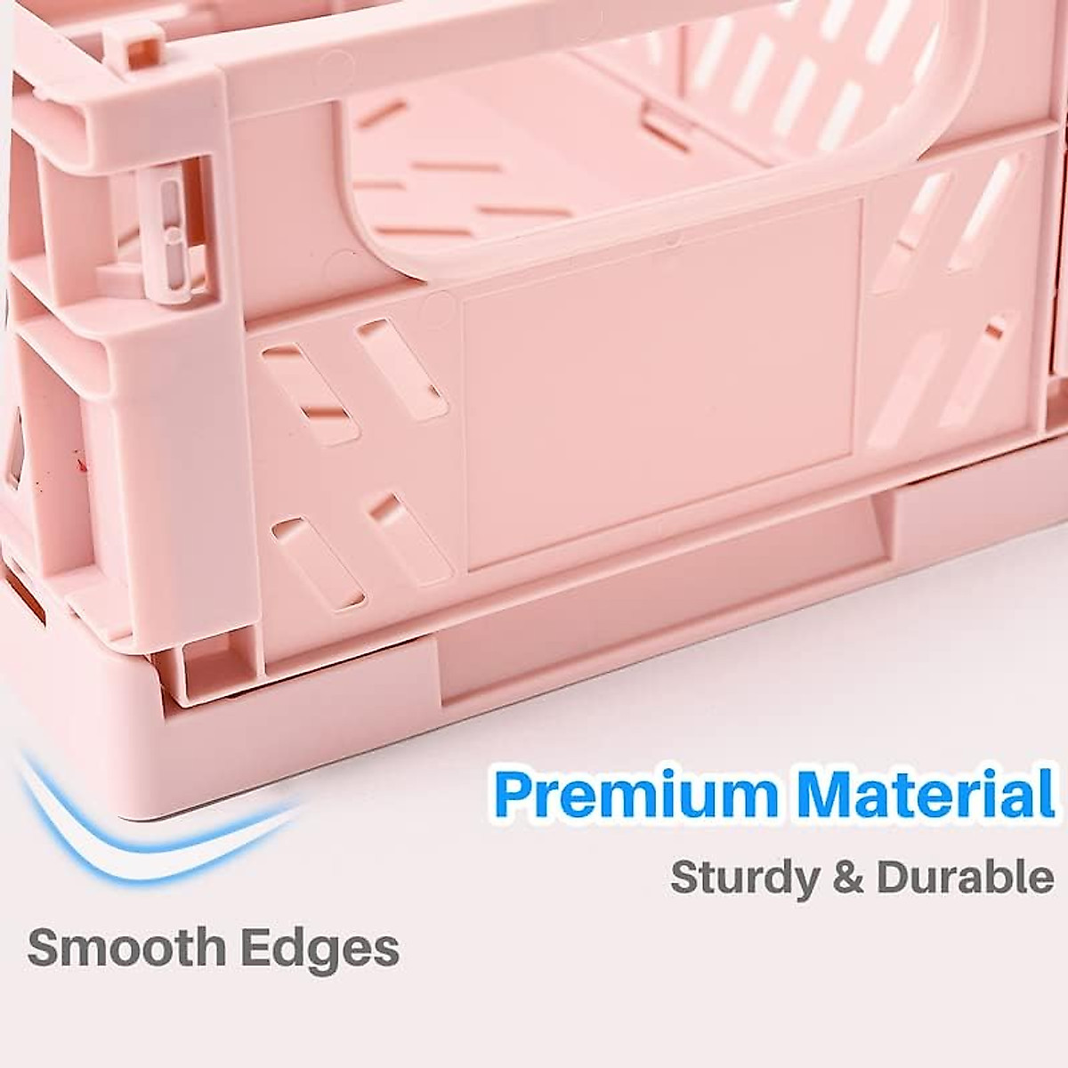 Kalevel Plastic Storage Bins Stacking Storage Containers Large Plastic Storage Baskets With Handles for Organizing Home Office Green