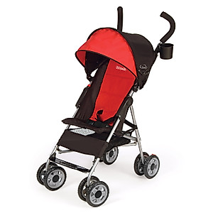 Kolcraft Cloud Lightweight Umbrella Stroller with Large Sun Canopy, Scarlet Red