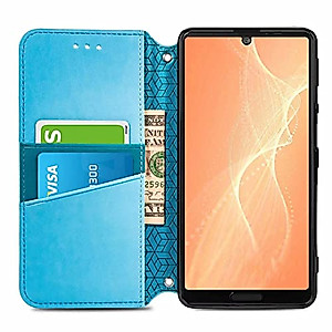ZXL Magnetic PU Wallet Case and Protector Credit Card Holder Flip Leather with Stand Function Cell Phone Cover for Infinix Smart 5 Blue