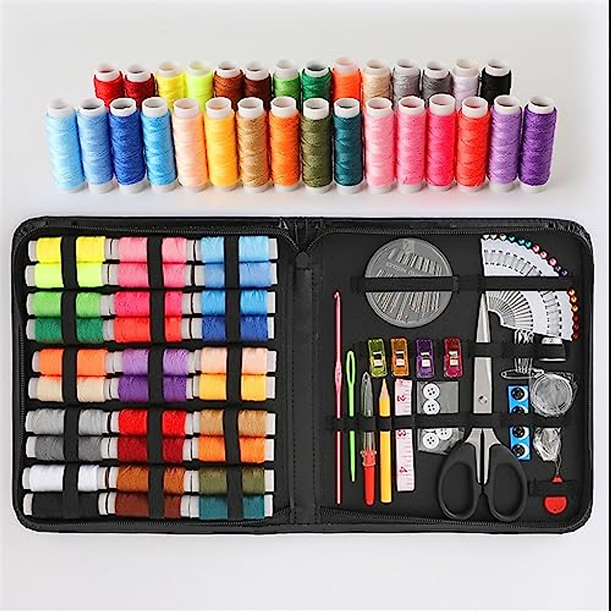 IRDFWH 30 Thread Volume Easy to Carry Home Travel Sewing Kit Sewing Repair Sewing Set Combination 112 Pieces
