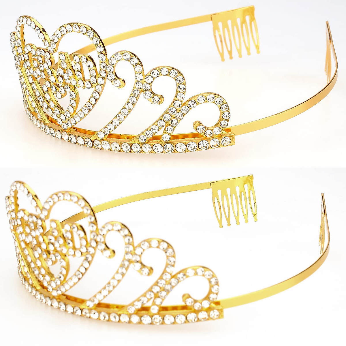 CAVETEE Gold Graduate Crown and Sash Congratulations Graduate 2024 Grad Party Decorations 2024 Graduate Crowns for Women Grad Tiara and I Graduated Sash for Women Grad Cap Decorations Grad Cap Topper