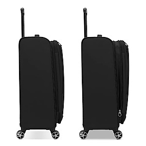Samsonite Saire LTE Softside Expandable Luggage Wheels, Black, Medium Spinner