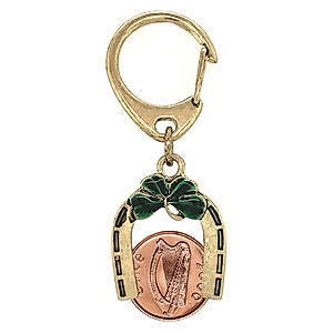 American Coin Treasures Horseshoe Lotto Scratcher, Irish Penny Coin Keychain