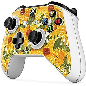 Skinit Decal Gaming Skin compatible with Xbox One S Controller - Officially Licensed Bouffants and Broken Hearts Sunflowers Design