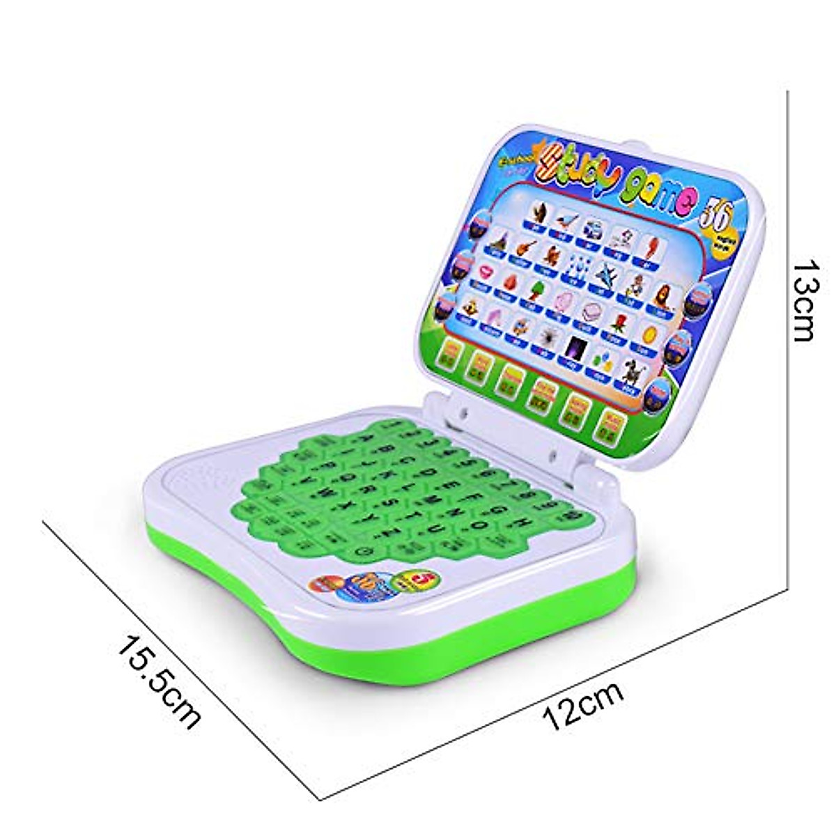 Gigicloud Electronic Learning Board,Multifunction Language Learning Machine Kids Laptop Toy Early Educational Computer Tablet Reading Machine for Helping Toddlers Learn Letters and Numbers