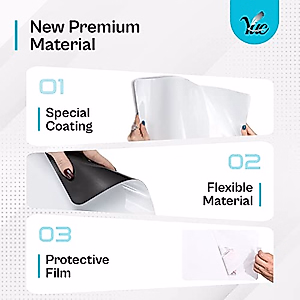 12x8 inch - Small White Board - Magnetic whiteboard - Magnetic Dry Erase Board - Fridge whiteboard - Refrigerator whiteboard - White Board for Fridge - Dry Erase Board Magnetic - Magnetic White Board