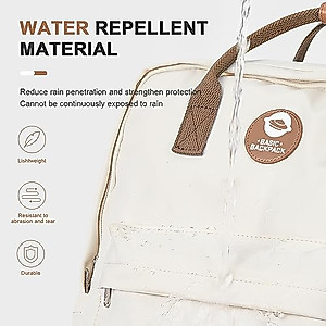 weradar Kawaii School Bag For Teens Girls Boys,Lightweight College Backpacks With Laptop Compartment,Waterproof Trendy Casual Daypack Backpacks For Women(Beige Brown)