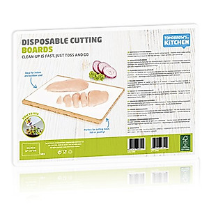 Tomorrow's Kitchen Disposable Cutting Board, 13.8" x 9.8" x 0.3", Clear
