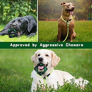 Anhozuo Dog Chew Toys for Aggressive Chewers Large Breed, Tough Durable Dog Toys, Real Bacon Flavor Skull Dog Chew Toys with 6 FT x 1/2" Durable Slip Lead Dog Leash