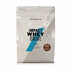 Myprotein Impact Whey Isolate Protein Powder (Cookies & Cream, 5.5 Pound (Pack of 1))