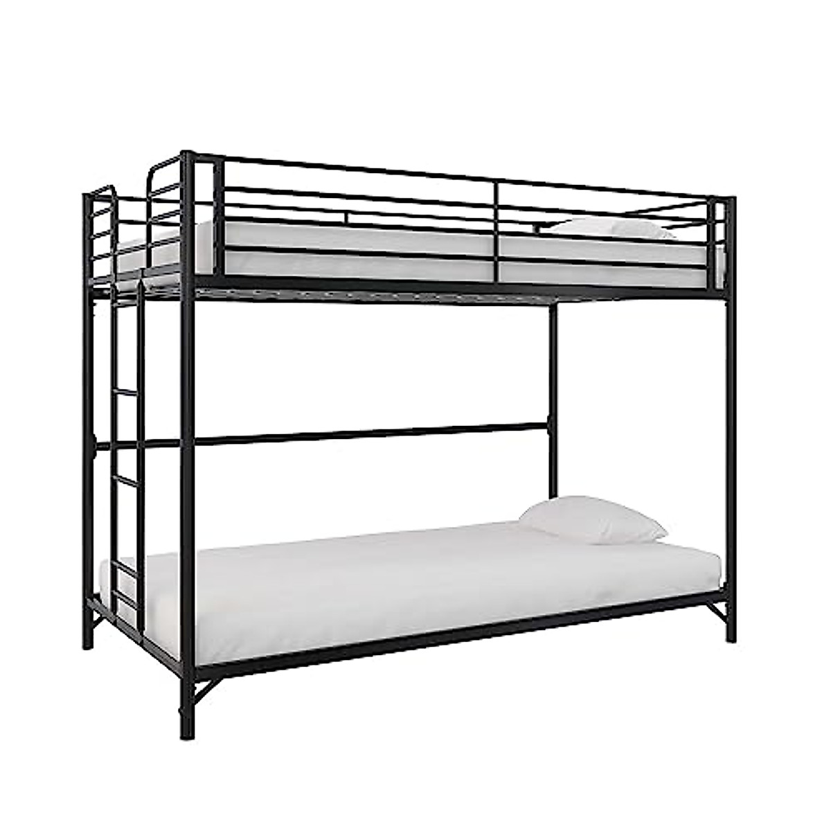 DHP Daven Easy Assembly Kids Bunk Bed, Twin Over Twin, Black