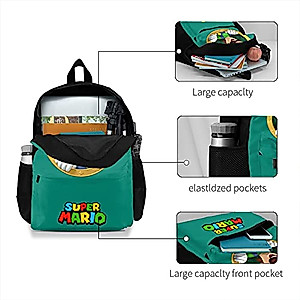 WCRSAIN Anime Backpack for Men Large Big Capacity , Storage 15-inch Laptop back Pack with Adjustable Padded Shoulder Straps (Green)