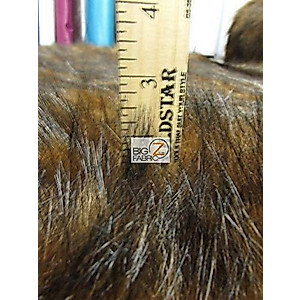 Faux Fake Fur Animal Short/Long Pile Coat Costume Fabric (Wolf Series) Sold by The Yard DIY Scarfs Rugs Accessories Fashion (Honey Wolf)