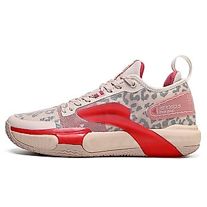 Low Cut Shock Absorption and Anti Slip Men's Basketball Shoes Women's Outdoor Training Shoes Pink