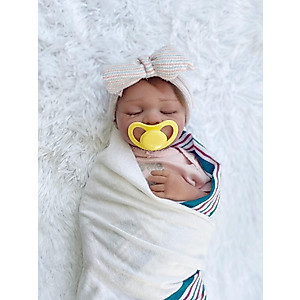 DCOLCO Reborn Baby Dolls Sleeping Girl - 19 Inches Cloth Body Realistic Newborn Baby Doll That Look Real for Kids Age 3+