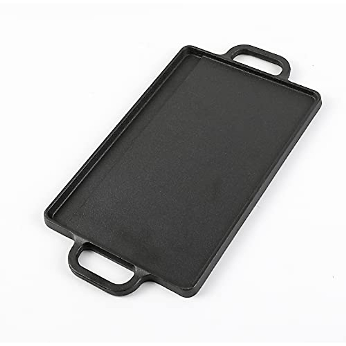 HAWOK Cast Iron Reversible Grill Rectangular Griddle 12.6x8 inch