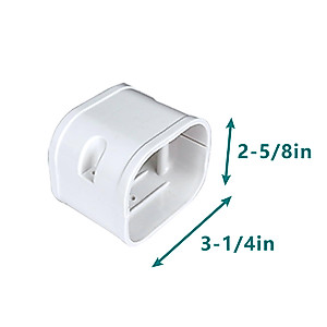 Daisypower 3IN PVC Decorative Air Conditioner Line Set Connector/Coupler,PVC Line Set Cover kit,for Ductless Mini Split,Central AC,Cooling Only, Heat Pump