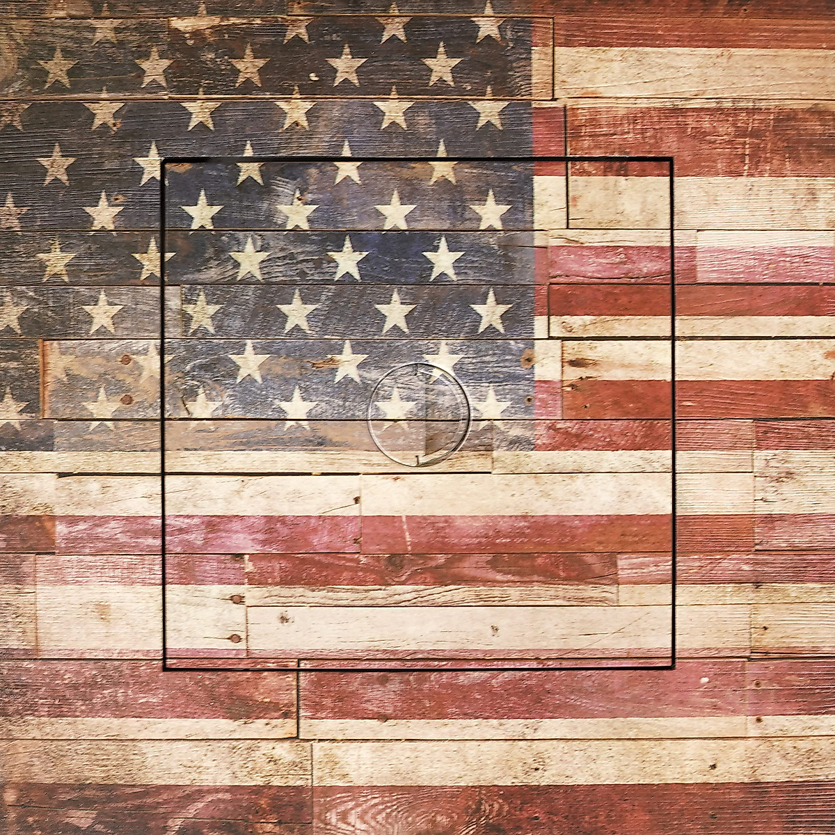 Endless Summer, The Liberty, Square 30" Outdoor Propane Fire Pit, Includes White Fire Glass, Protective Cover, and Patented Hide-Away Door