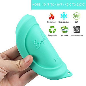 Sophico 1 Cup Round Silicone Storage Cover Lids Replacement for Anchor Hocking and Pyrex 7202-PC Glass Bowls (Container not Included) (Mix - 4 pack)