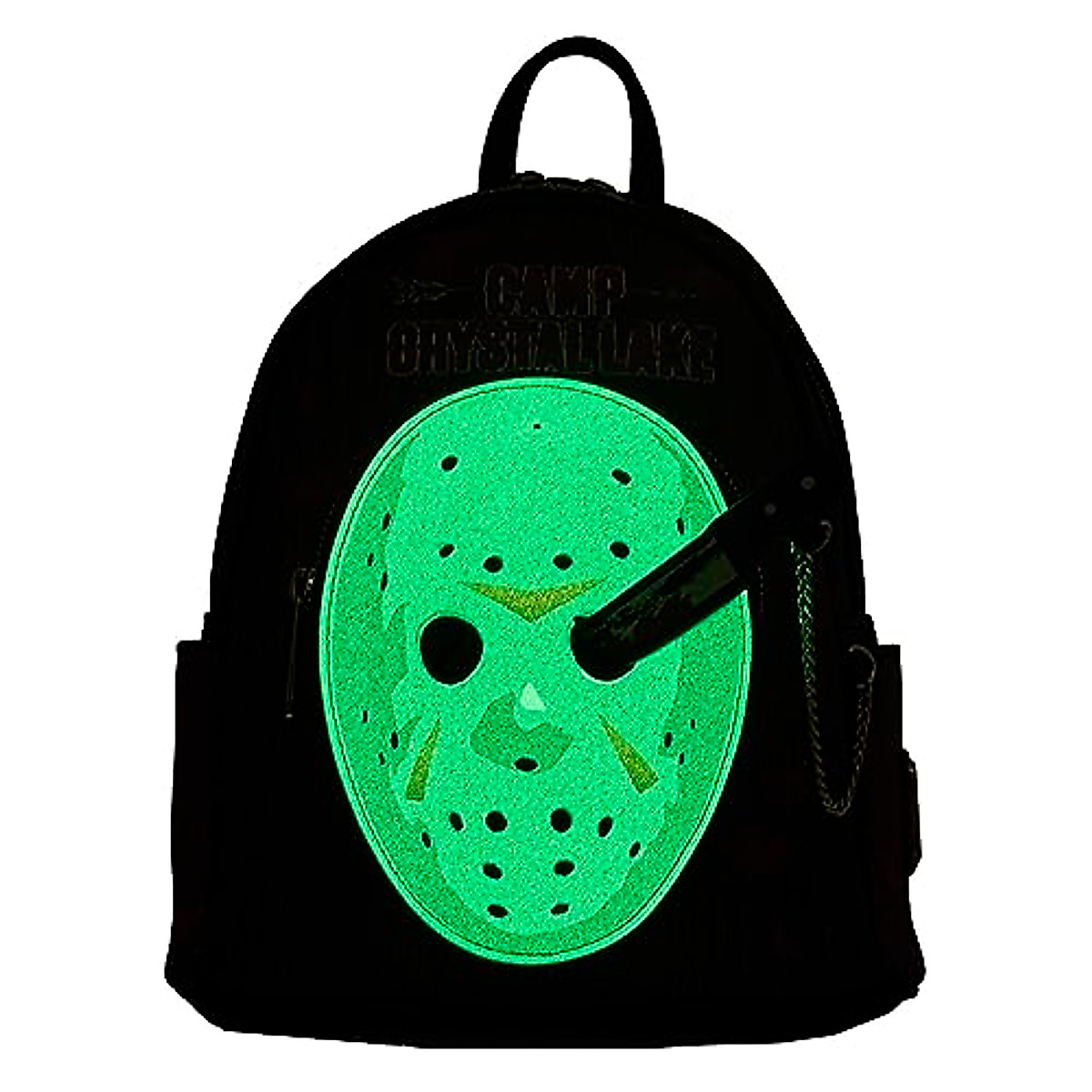 Loungefly Horror: Friday The 13th Jason Cosplay Glow in The Dark Mini-Backpack, Amazon Exclusive