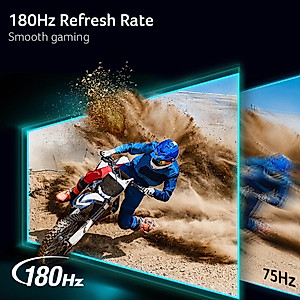 Acer Nitro 27" Full HD 1920 x 1080 PC Gaming IPS Monitor | AMD FreeSync Premium | 180Hz Refresh | Up to 0.5ms | HDR10 Support | 99% sRGB | 1 x Display Port 1.2 & 2 x HDMI 2.0 | KG271 M3biip,Black