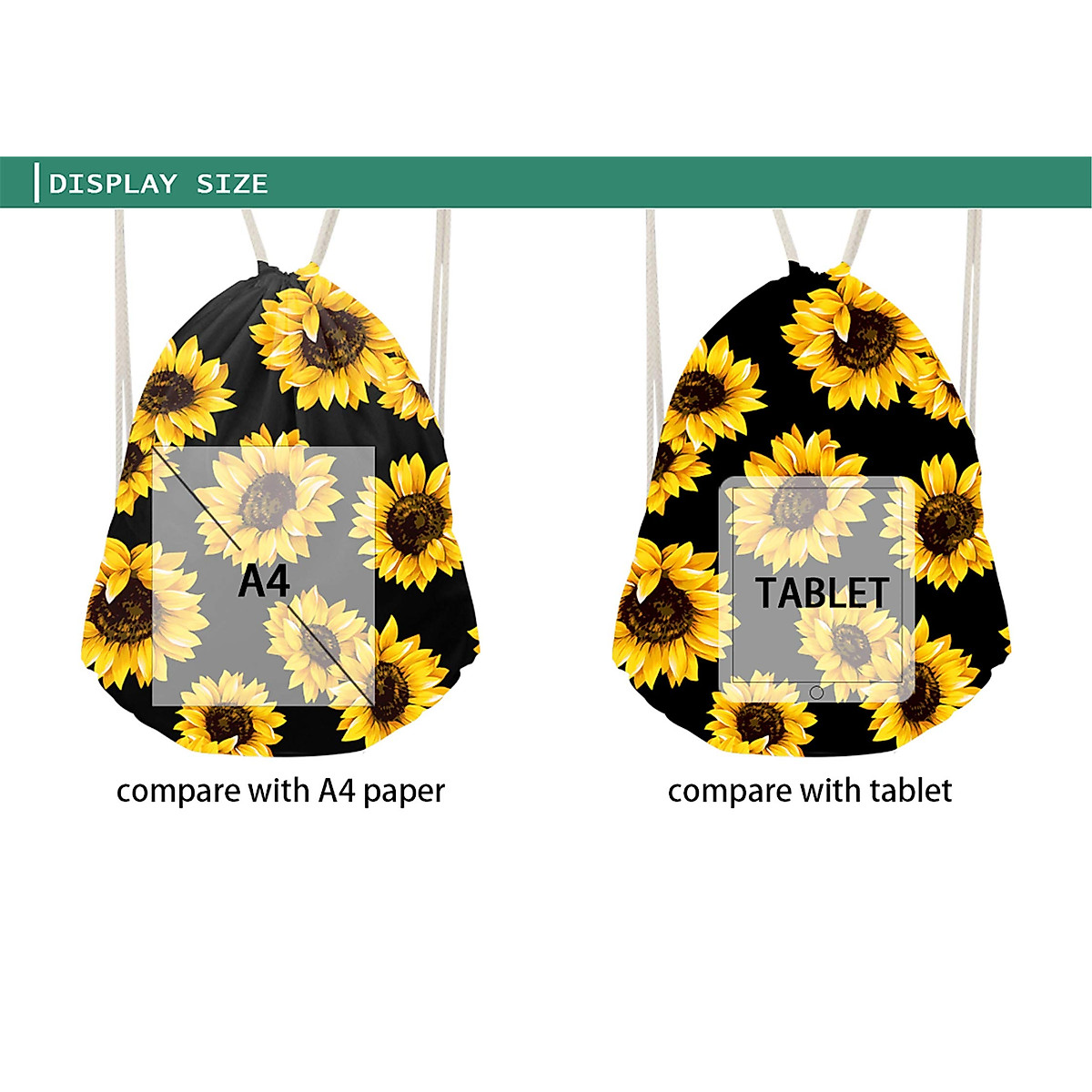 doginthehole Horse Drawstring Backpack Bag Sport Gym Sackpack Outdoor Yoga Gym Swimming Travel Beach Sackpack for Girls