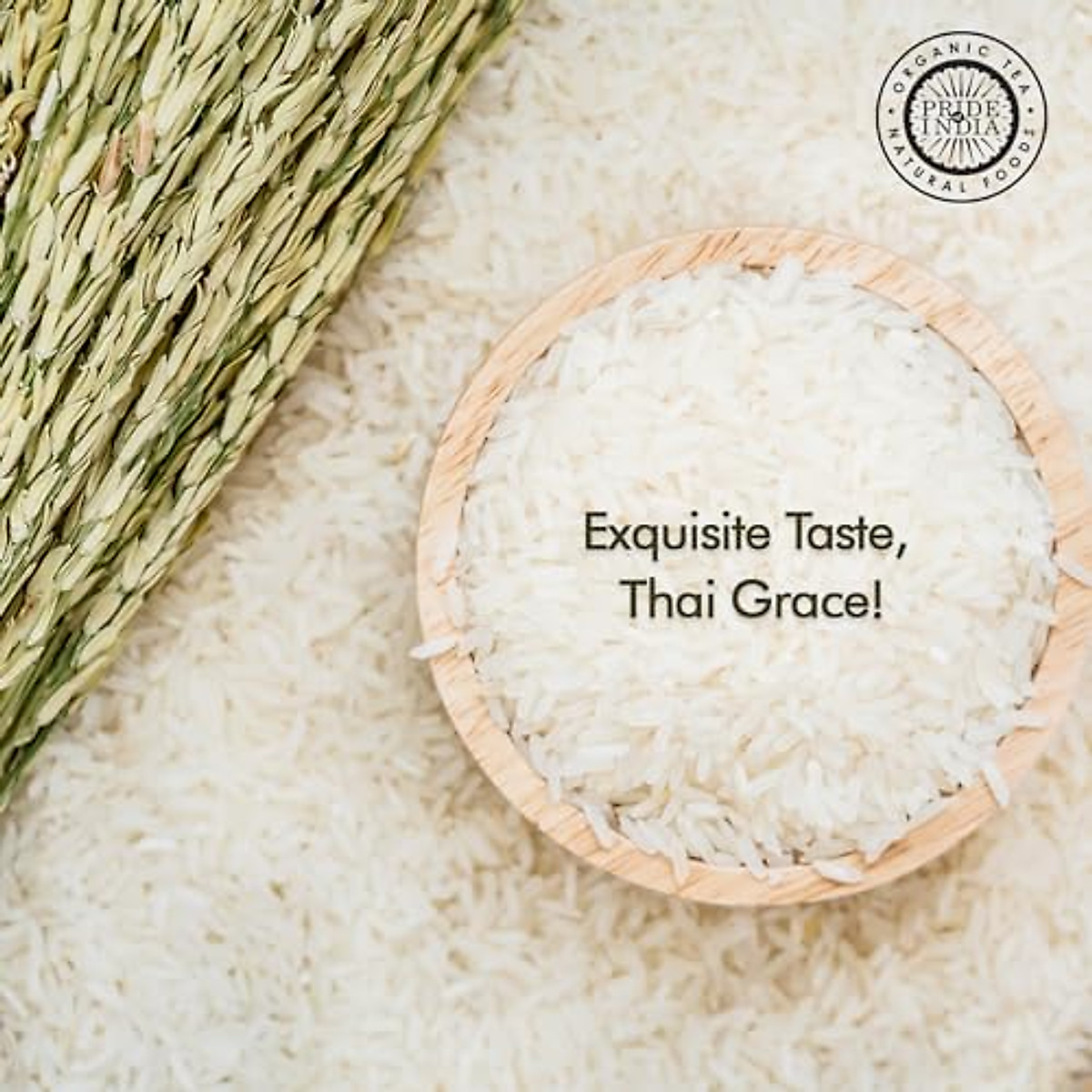 Pride Of India - Thai White Jasmine Rice - Fragrant Hom Mali Rice, 3 lbs Jar