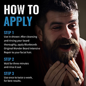 Bluebeards Original Wonder Beard Intensive Repair, 4 oz. - Beard Conditioner for Men with Meadowfoam Seed Oil & Amino Acids to Deeply Restore, Soften, and Rejuvenate Your Beard and Skin - Made in USA