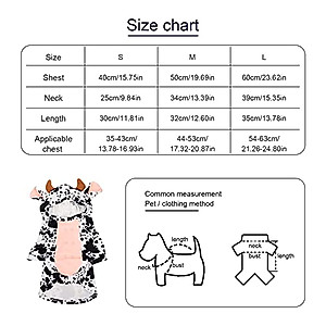 Pet Cow Costume, Puppy Cow Hoodie Pet Outfit Decorative Cat Dog Outfit Dog Cosplay Clothes Comfy Winter Pajamas