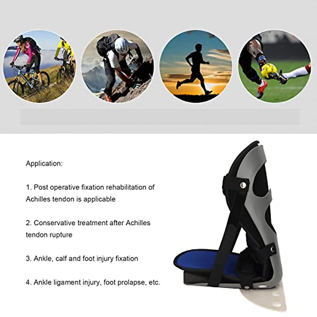 Plantar Fasciitis Night Splint Achilles Tendonitis Night Brace Adjustable Nighttime Foot Pain Relief Device with Calf Stretching for Orthopedic Relief(L)