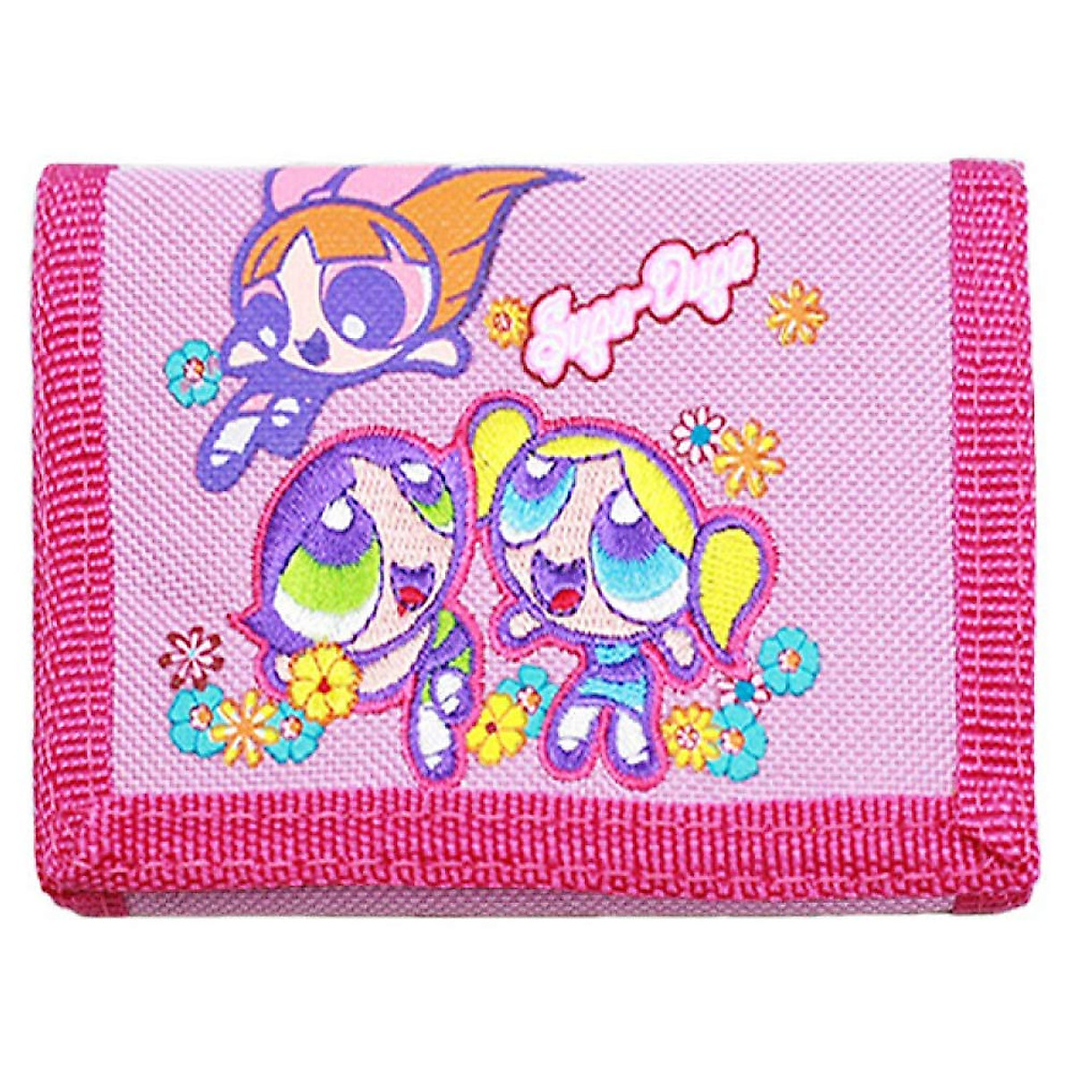 Wallet - Power Puff Girls - Girls w/ Flowers - Pink Trifold