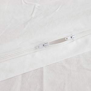 FACE TWO FACE Bedding Duvet Cover Set100% Washed Cotton Duvet Cover Linen Like Textured Breathable Durable Soft Comfy(King, White)