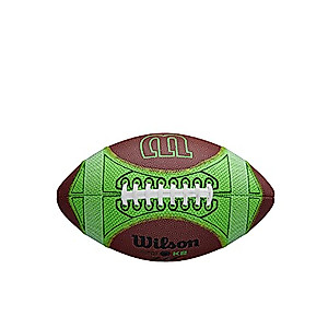 WILSON Hylite Football - Peewee Size,Brown/Green
