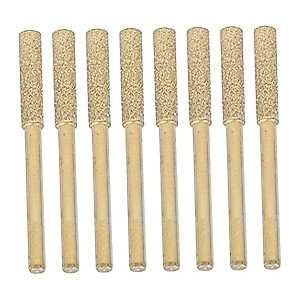 Angoily 8 Pcs Chainsaw File Deburring Tool Electric Sharpener Chain Tool Burr Grinding Burr Grinding File Home Sharpener Practical Diamond Chainsaw Sharpener Diamond Sharpening Wheel Pack