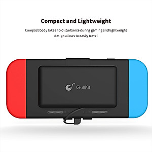 Antank Gulikit Attached Power Bank for Switch, 10000mAh 5V/3A Fast Charging Portable Charger, Rechargeable Backup Battery Pack Charging Case Compatible with Switch for Extending 10+ Playing Hours