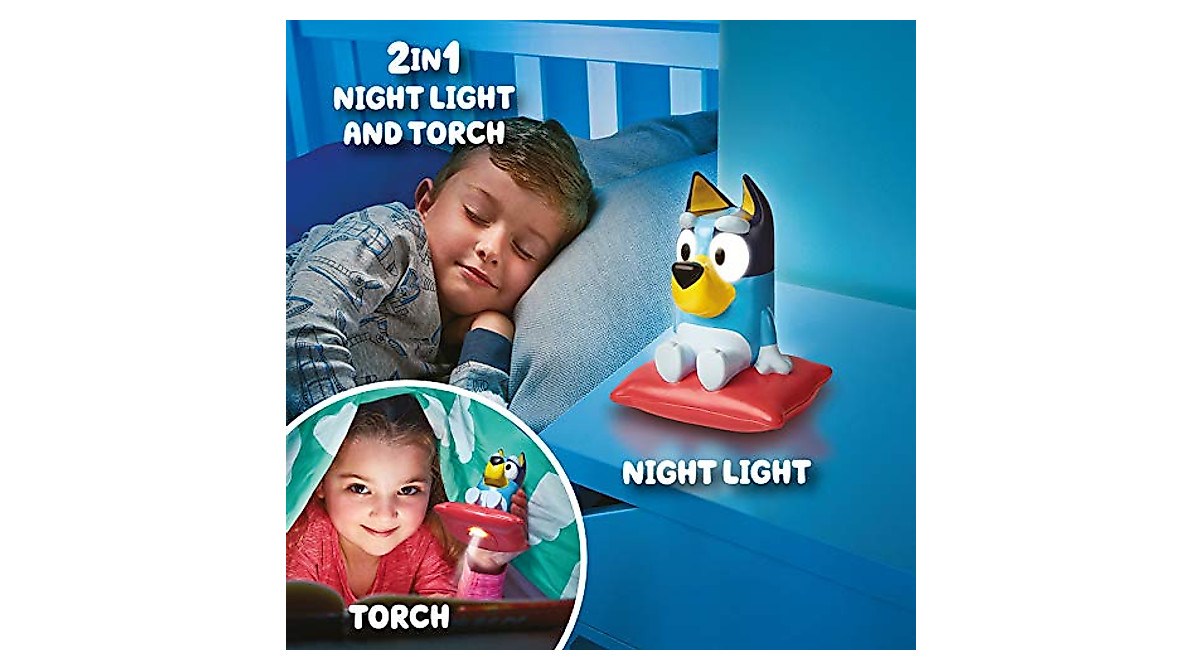 Bluey 2-in-1 Night Light & Flashlight | Kids LED Bedtime Buddy