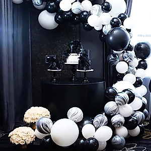 PartyWoo Black Balloons, 50 pcs 12 Inch Matte Black Balloons, Black Balloons for Balloon Garland or Balloon Arch as Party Decorations, Birthday Decorations, Retirement Party Decorations, Black-Y18
