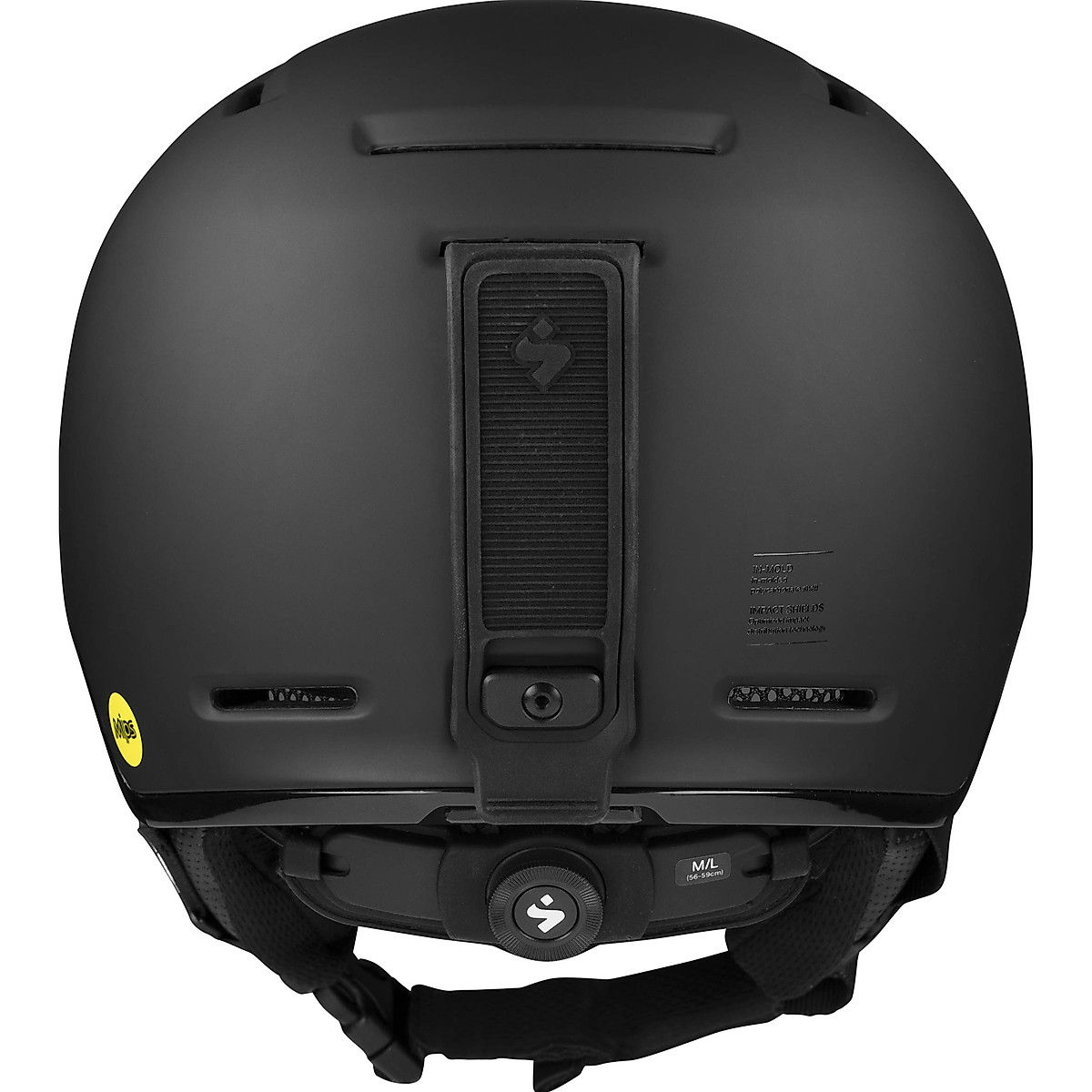 Sweet Protection Looper MIPS Helmet - Adjustable Hardshell Ski and Snowboarding Helmet with Ventilation, Google and Audio Compatible, Dirt Black, Small/Medium