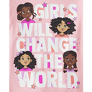 The Children's Place Baby-Girls And Toddler Girls Short Sleeve Graphic T-shirt 2-pack Girls/Gymnastics 4T