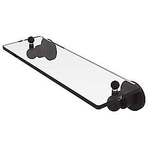Allied Brass AP-1/16 Astor Place 16 inch Vanity Beveled Edges Glass Shelf, Oil Rubbed Bronze