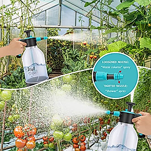 Itisll Manual Garden Sprayer Hand Lawn Pressure Pump Sprayer Safety Valve Adjustable Nozzle 0.5 Gal