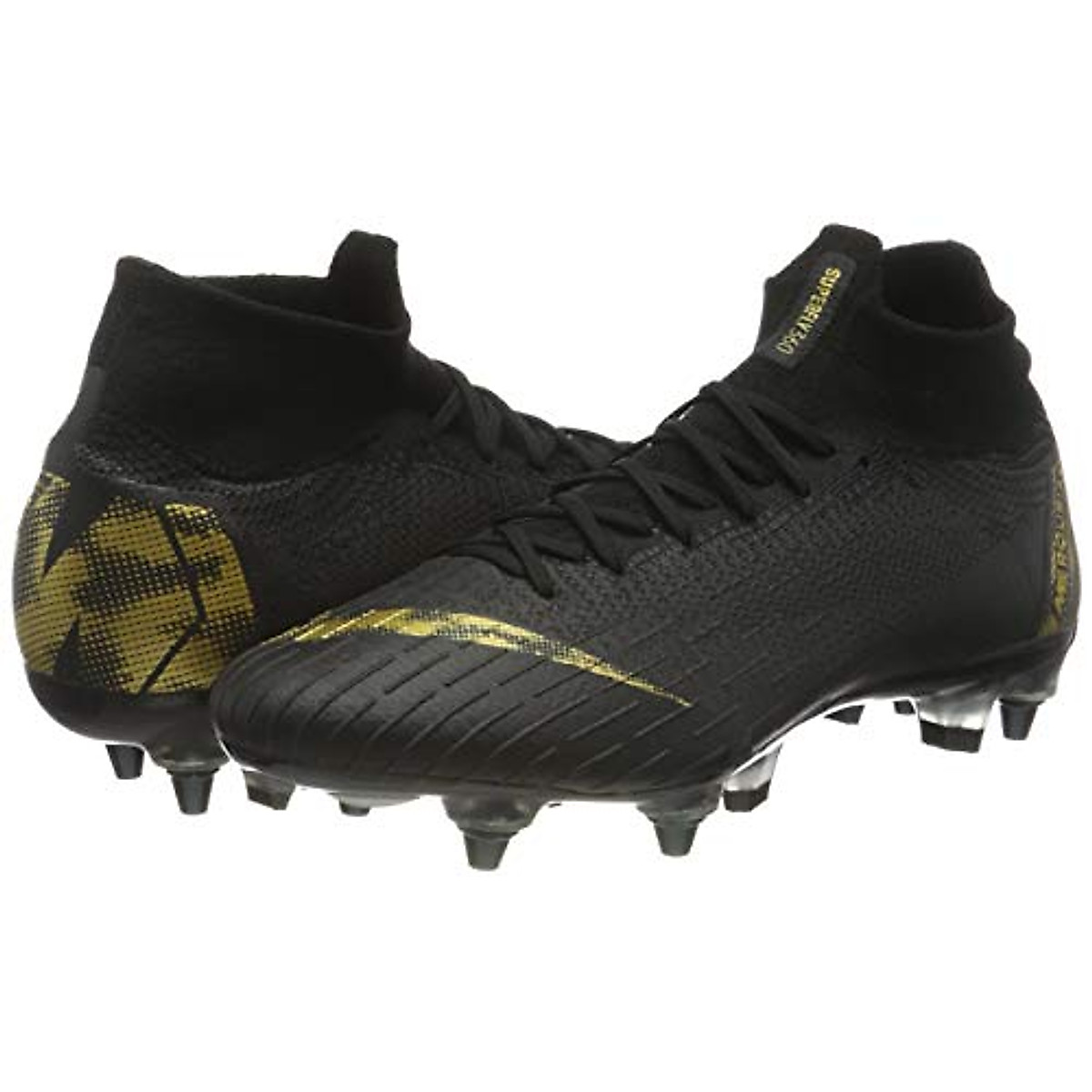 Nike Superfly 6 Elite SG-Pro AC Mens Football Boots AH7366 Soccer Cleats (UK 6.5 US 7.5 EU 40.5, Black Metallic Vivid Gold 077)