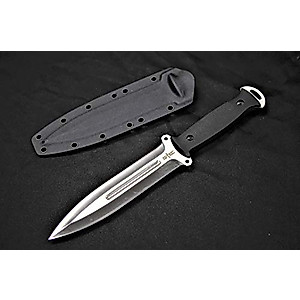 S-TEC Tactical Hunting Fixed Blade G10 Composite Handle Knife w/ Kydex Sheath